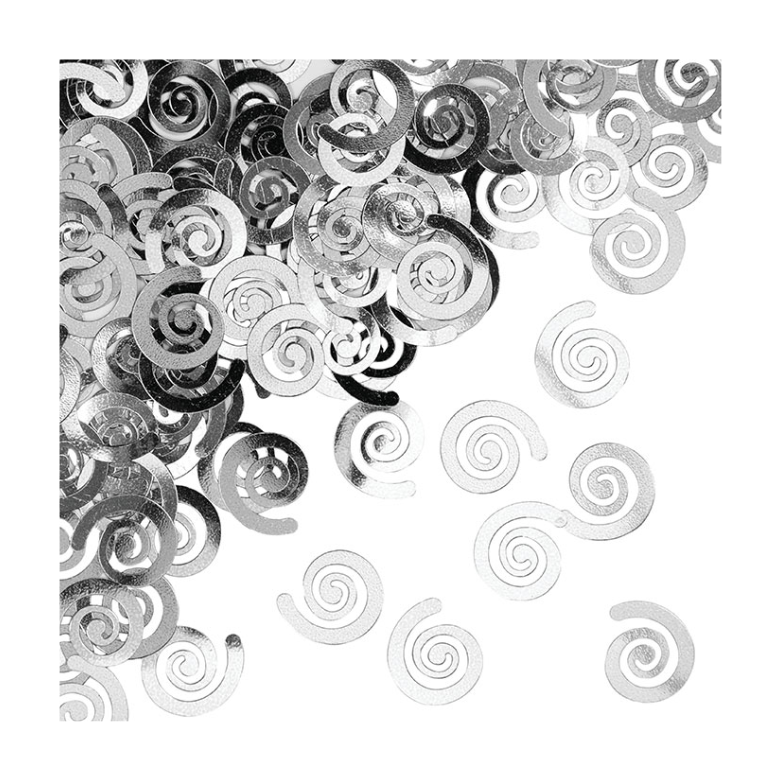 Confetti Silver Swirls – PartyStock