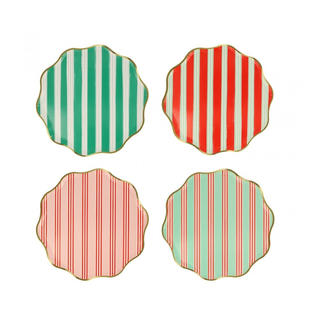 Festive Stripe Side Plates – PartyStock