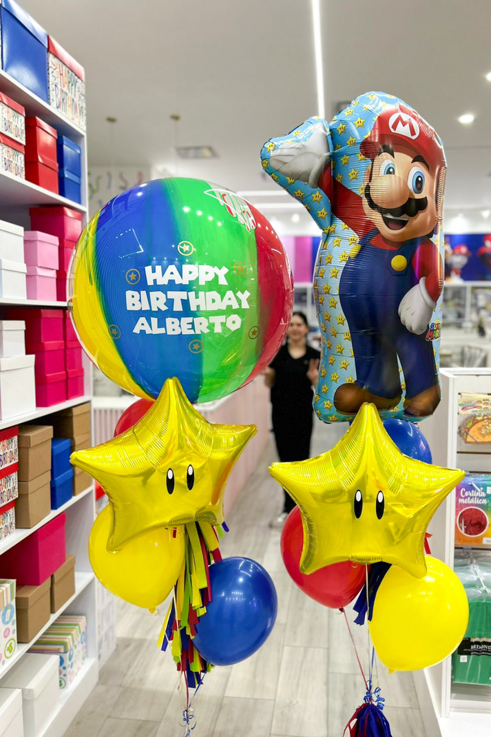 Burbuja + Bouquet Mario Bros – PartyStock