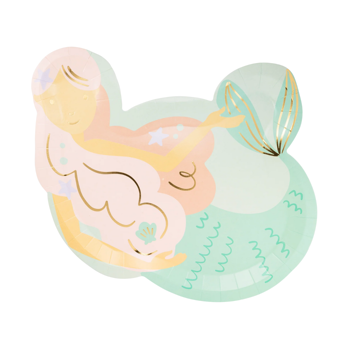 Mermaid Shaped Paper Plate – PartyStock