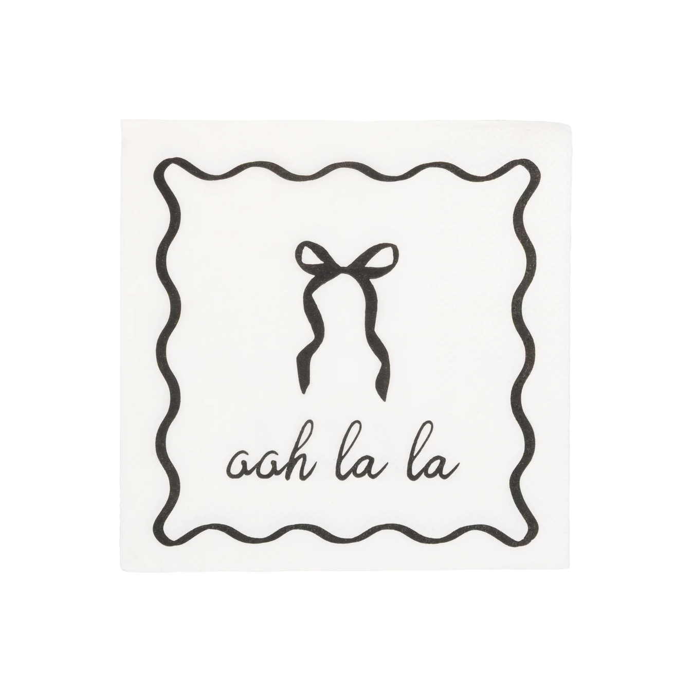 Oh Lala Black & White Napkins – PartyStock