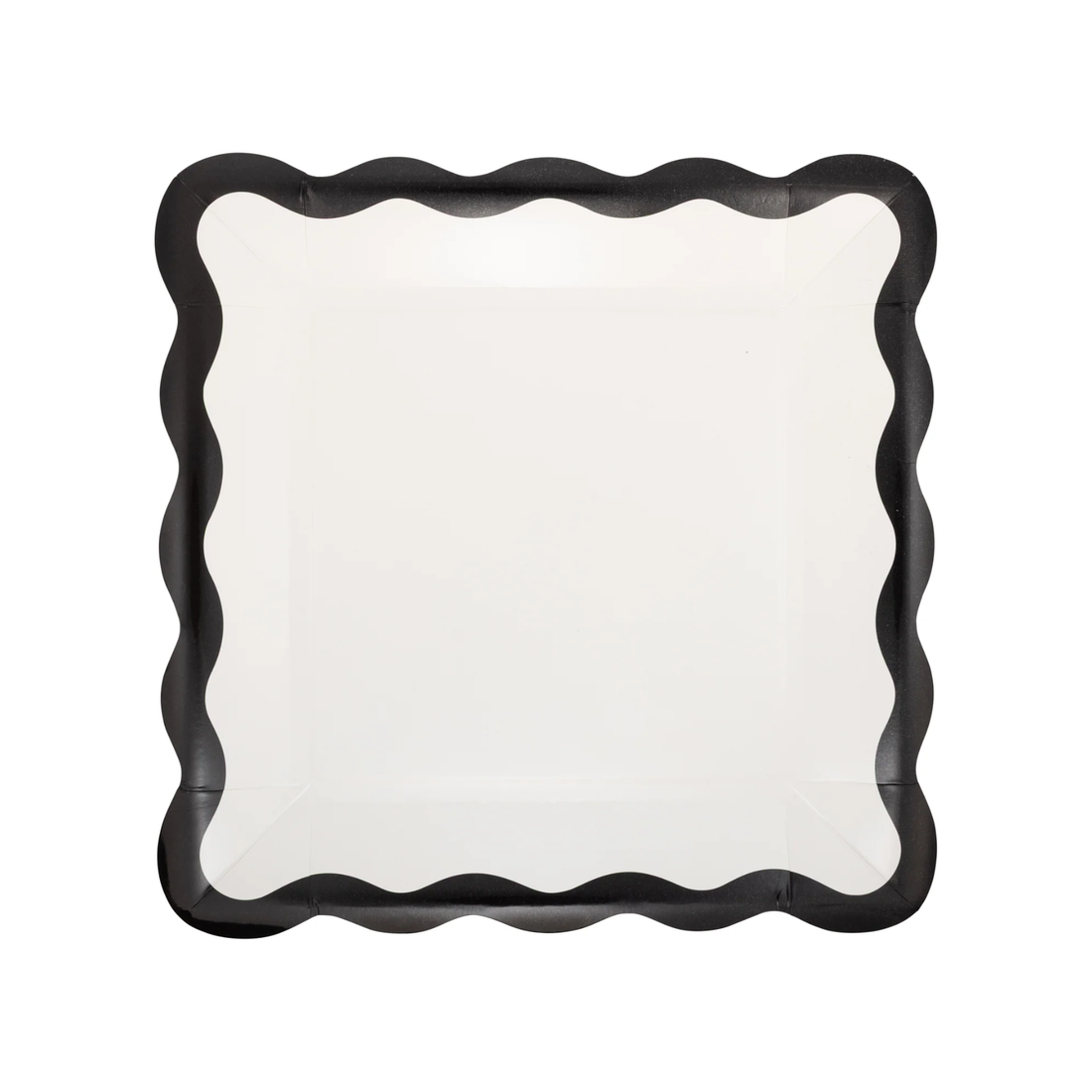 White & Black Plate – PartyStock