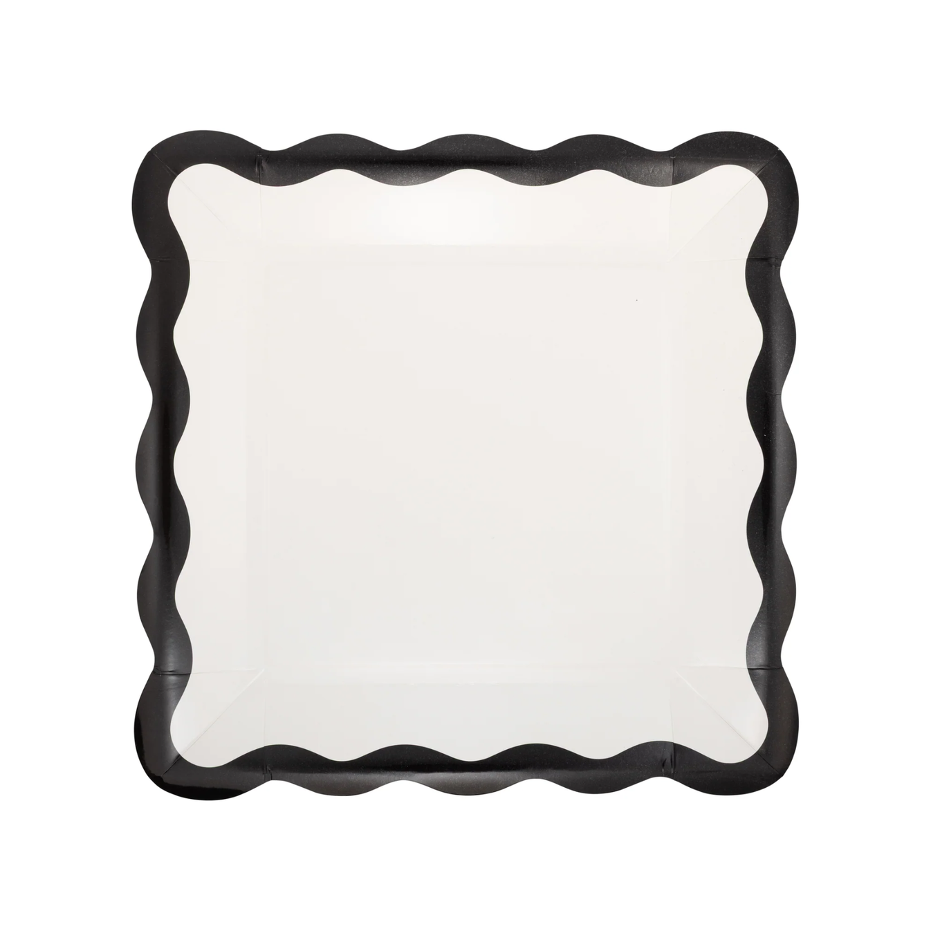 White & Black Plate – PartyStock