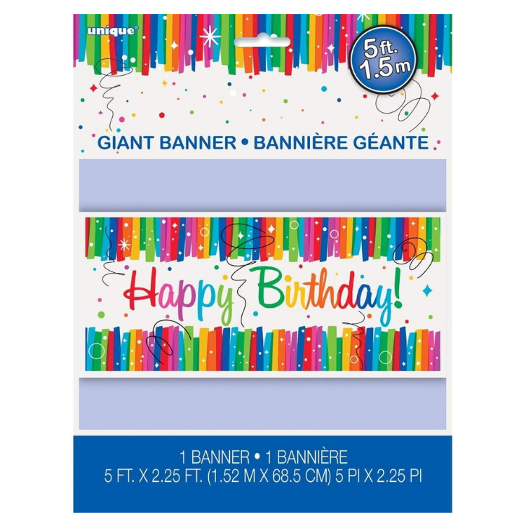 Banner Birthday Rainbow – PartyStock
