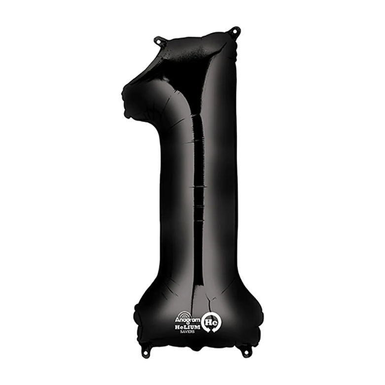 Número 1 Negro 34" – PartyStock