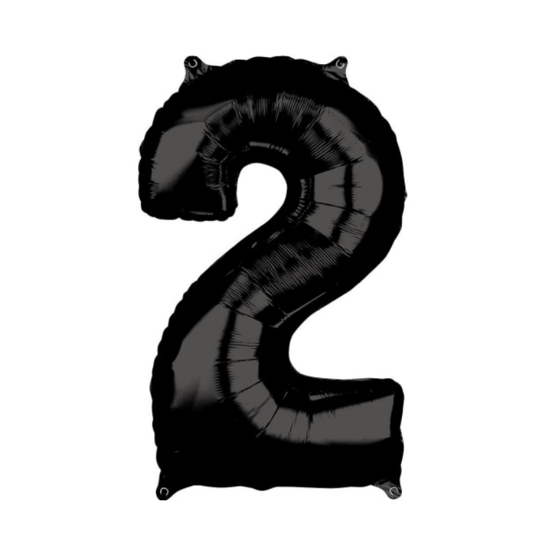 Número 2 Negro 34" – PartyStock