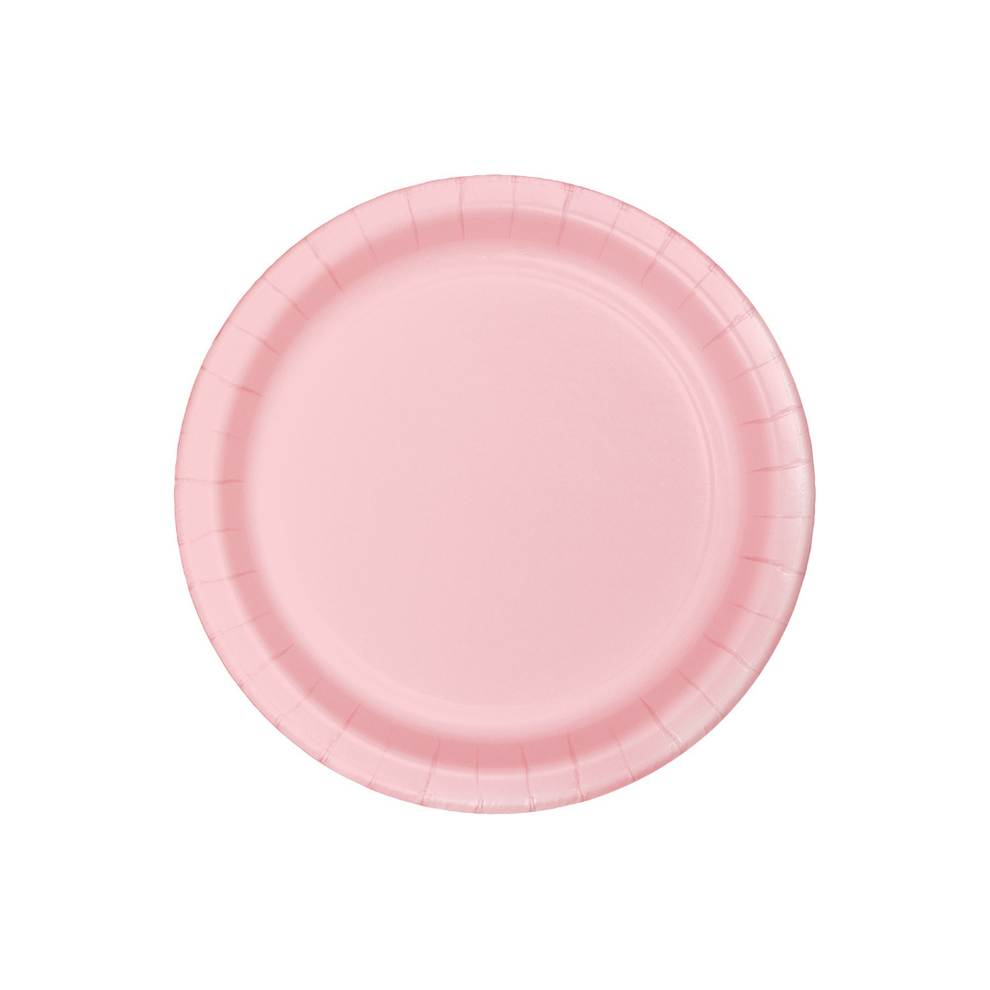 Plato 7' Rosa Claro (24 piezas) – PartyStock