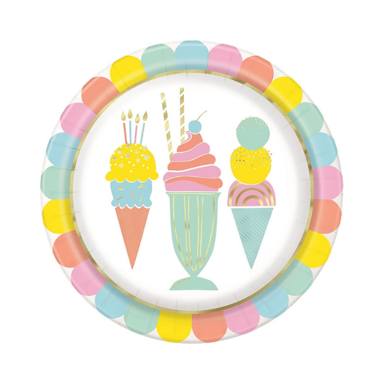 Plato 9" Ice Cream – PartyStock